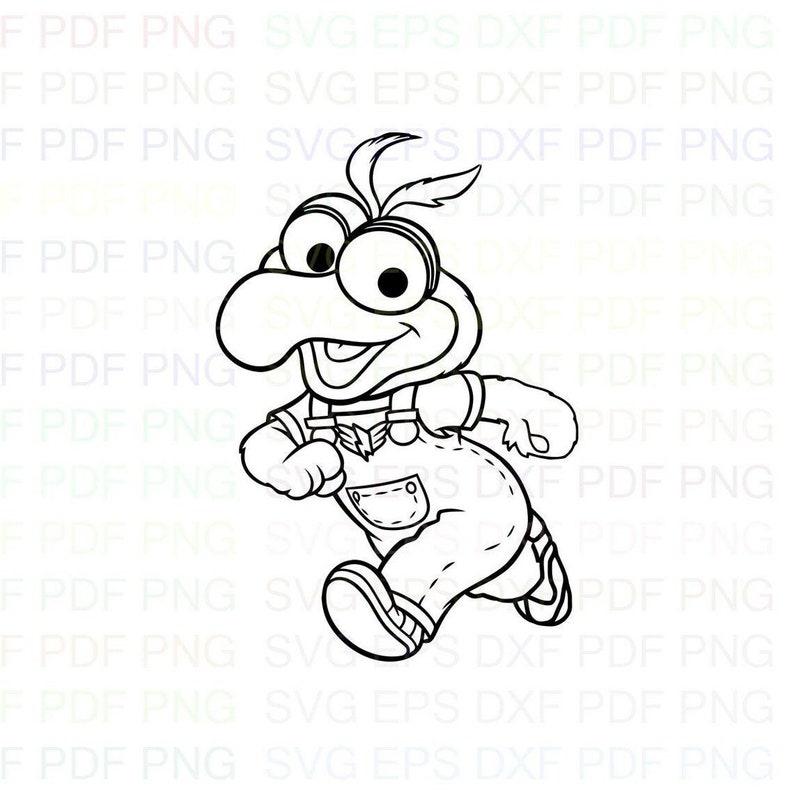 Gonzo_2_Muppet_Babies svg Umriss Dxf Eps Pdf Png, Cricut, Plotterdatei ...