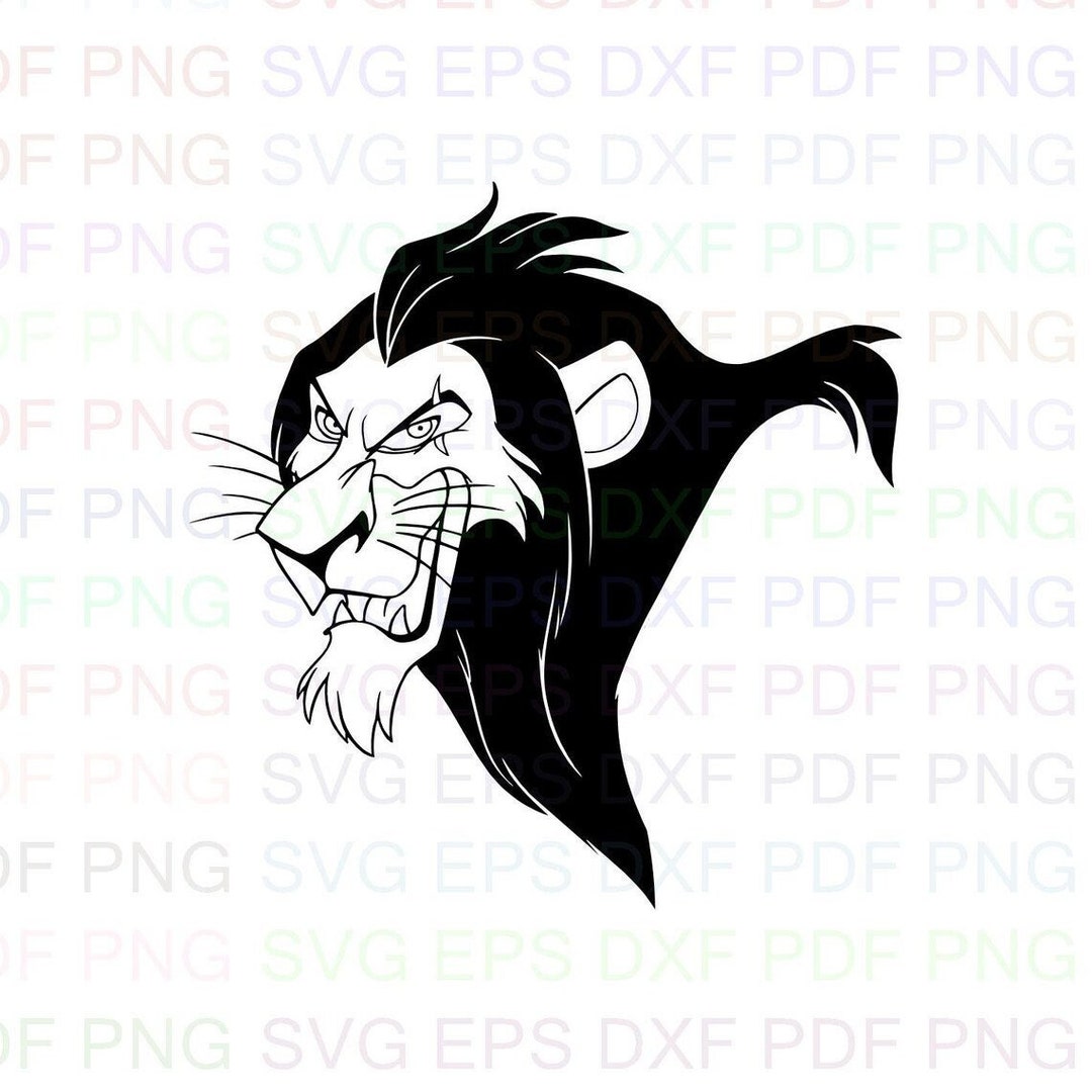Scar_the_lion_king_6 Svg Outline Dxf Eps Pdf Png, Cricut, Cutting File ...