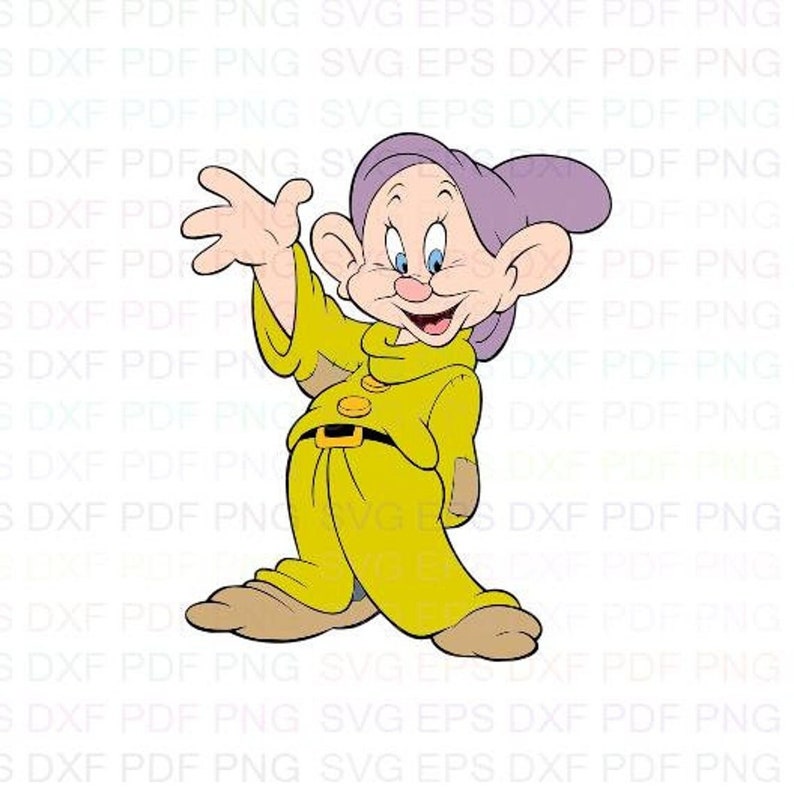 Dopey_snow_white_and_the_seven_dwarfs Svg Dxf Eps Pdf Png, Cricut ...