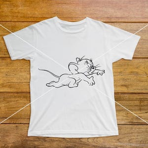 Jerry_4_tom_and_jerry Svg Outline Dxf Eps Pdf Png, Cricut, Cutting File ...