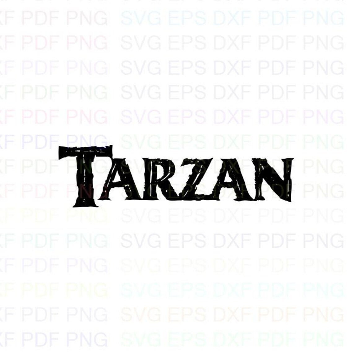 Tarzan_logo Svg Outline Dxf Eps Pdf Png, Cricut, Cutting File, Vector ...