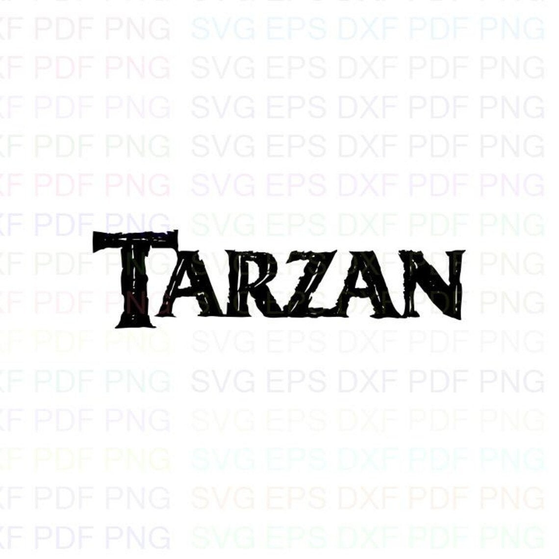 Tarzan_logo Svg Outline Dxf Eps Pdf Png, Cricut, Cutting File, Vector ...