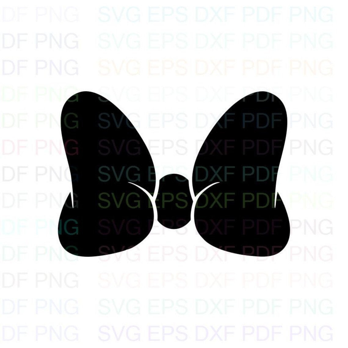 Minnie_bow_mickey_mouse Svg Outline Dxf Eps Pdf Png, Cricut, Cutting ...