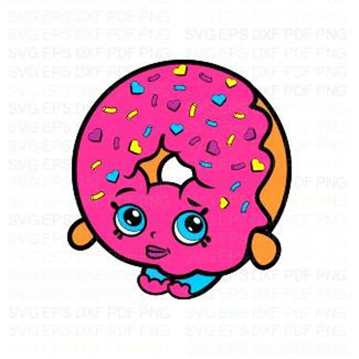 Dlish_donut_shopkins Svg Dxf Eps Pdf Png, Cricut, Cutting File, Vector ...