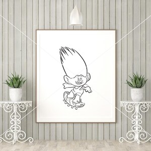 Aspen_heitz_trolls Svg Outline Dxf Eps Pdf Png, Cricut, Cutting File ...