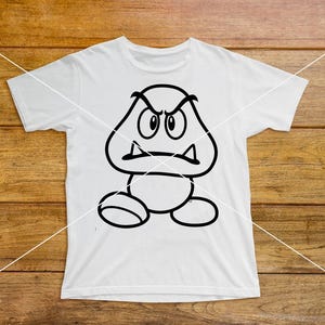 Goomba_super_mario Svg Outline Dxf Eps Pdf Png, Cricut, Cutting File ...