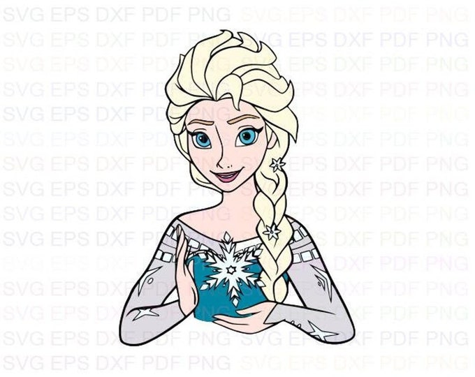 Frozen 2 Elsa Snowflake, Dress and Shoes Files SVG PDF PNG and More ...