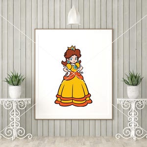 Princess_daisy_super_mario_land Svg Dxf Eps Pdf Png, Cricut, Cutting ...