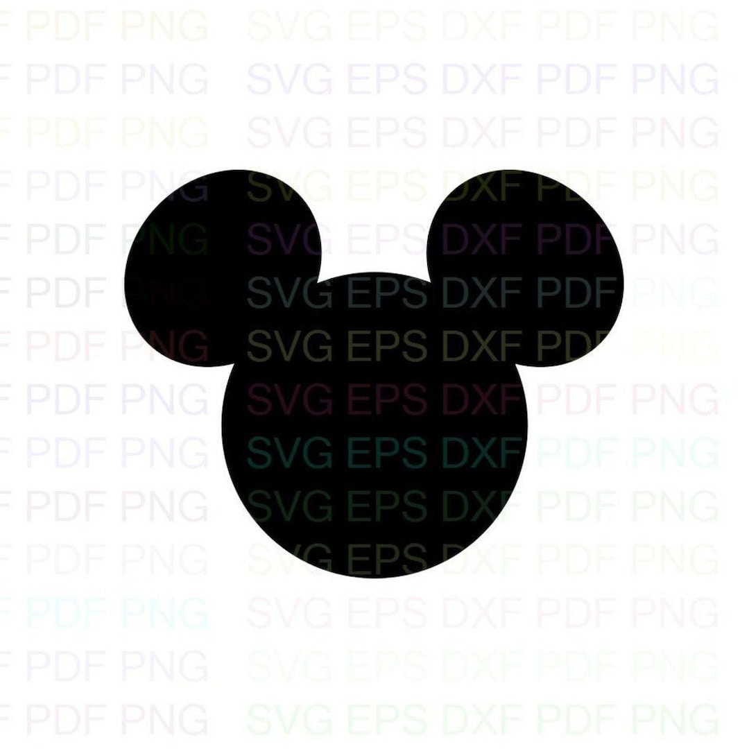 Mickey_mouse_mickey_mouse Svg Outline Dxf Eps Pdf Png, Cricut, Cutting ...
