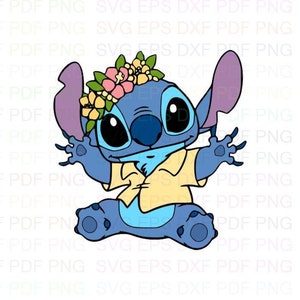 Stitch_shirt_in_hawaiian_lilo_and_stitch Svg Dxf Eps Pdf Png, Cricut ...