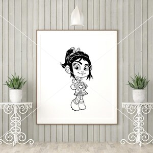 Vanellope_von_schweetz_princess_wreck_it_ralph Svg Outline Dxf Eps Pdf ...