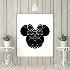 Wonder_minnie_star_mickey_mouse Svg Outline Dxf Eps Pdf Png, Cricut ...