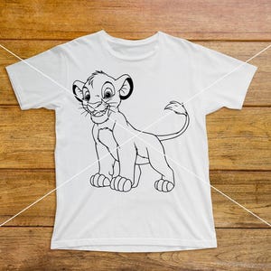Simba_the_lion_king_3 Svg Outline Dxf Eps Pdf Png, Cricut, Cutting File ...