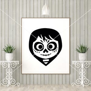 Coco_face_danger Svg Outline Dxf Eps Pdf Png, Cricut, Cutting File ...