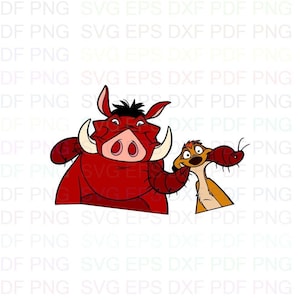 Pumbaa_timon_and_pumbaa_5 Svg Dxf Eps Pdf Png, Cricut, Cutting File ...
