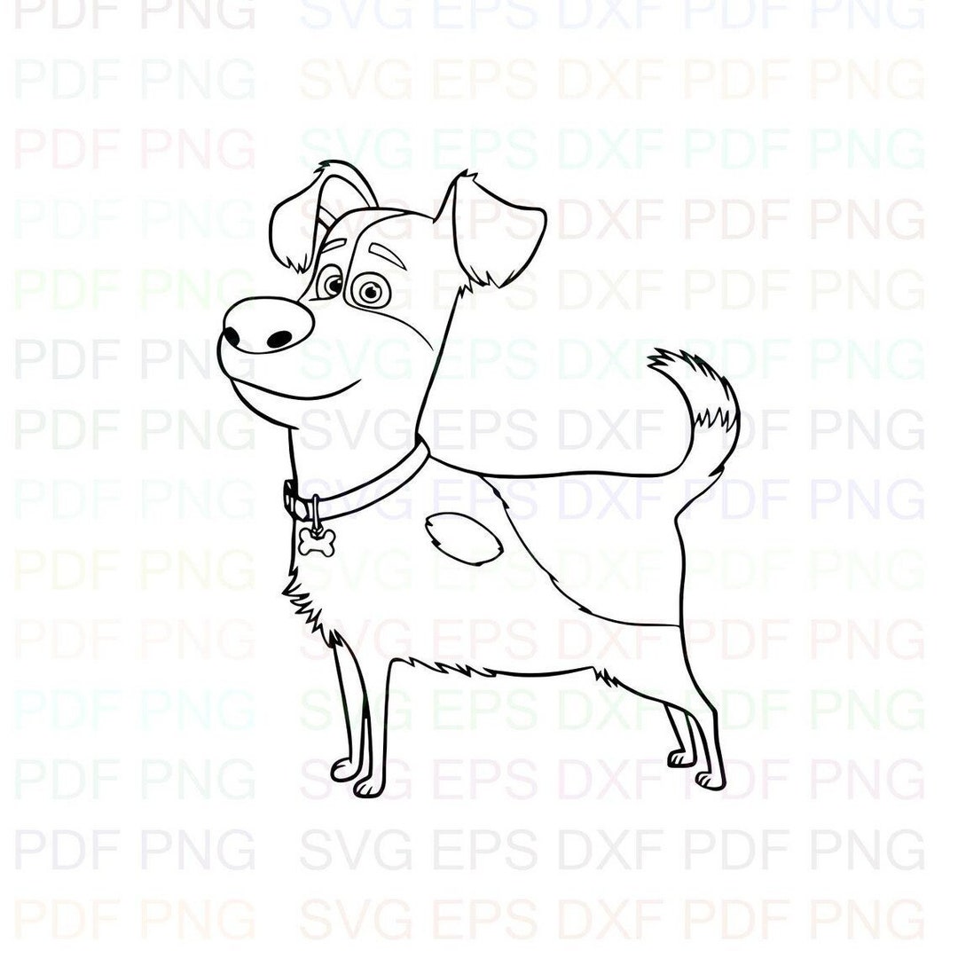 Max_2_the_secret_life_of_pets Svg Outline Dxf Eps Pdf Png, Cricut ...