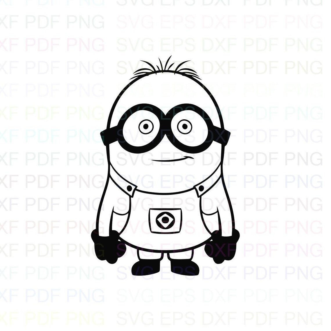 Minion_2_despicable_me Svg Outline Dxf Eps Pdf Png, Cricut, Cutting ...