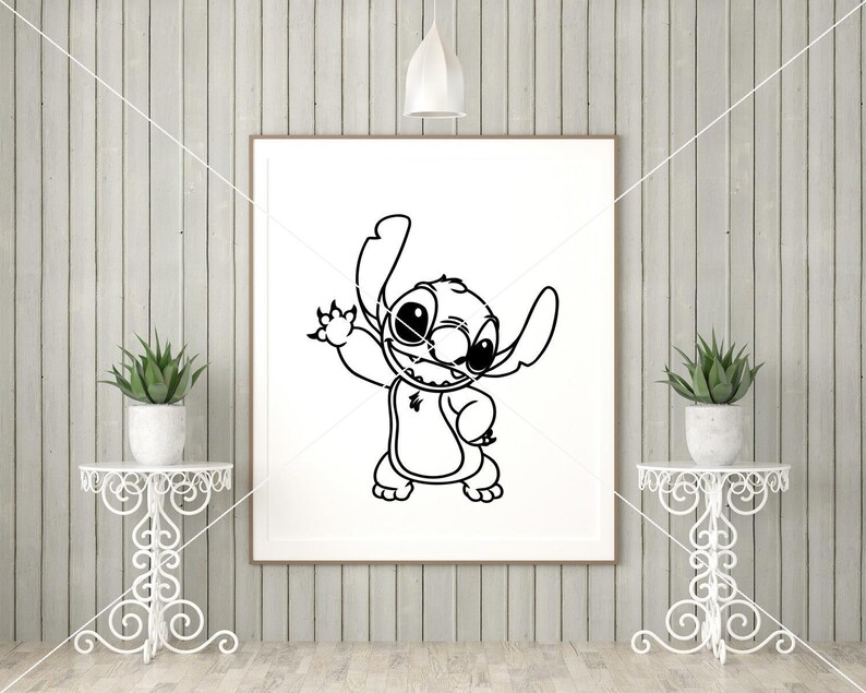 Stitch_Lilo_and_Stitch_Say_Hi svg Umriss Dxf Eps Pdf Png, Cricut ...