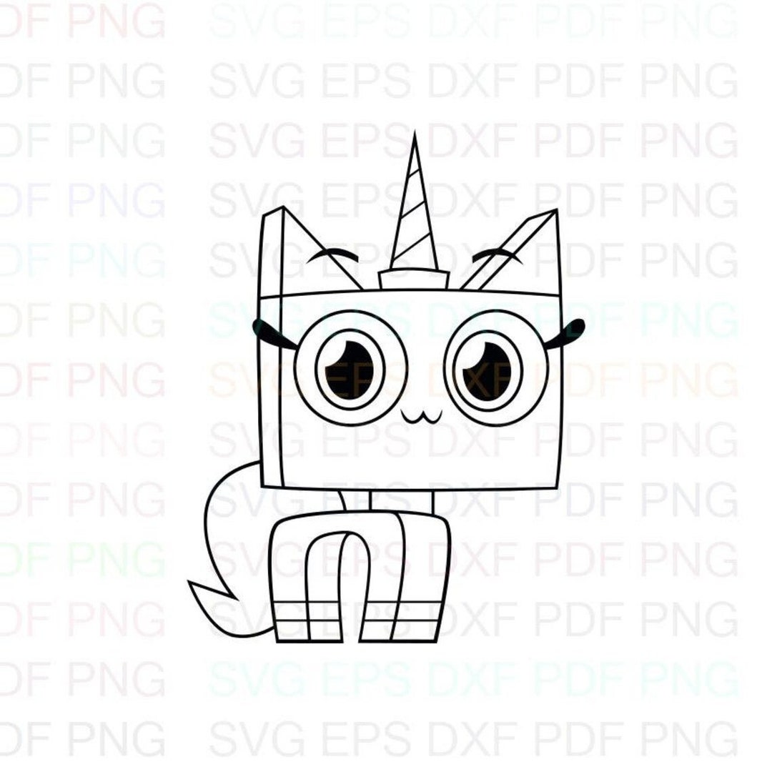 Unikitty_1 Svg Outline Dxf Eps Pdf Png, Cricut, Cutting File, Vector ...