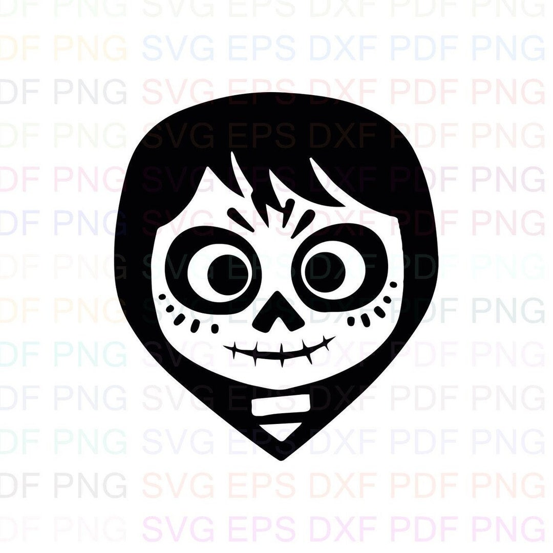 Coco_face_danger Svg Outline Dxf Eps Pdf Png, Cricut, Cutting File ...