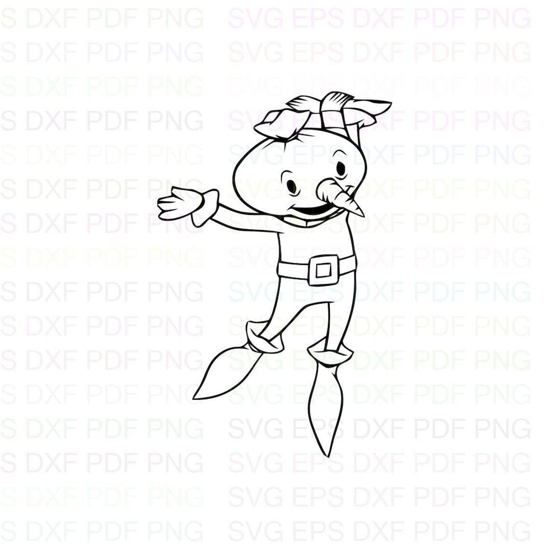 Spud_jumping_bob_the_builder Svg Outline Dxf Eps Pdf Png, Cricut ...