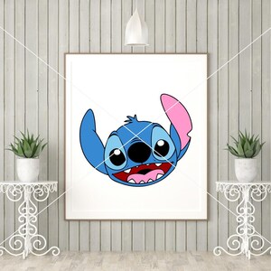 Stitch_face_smiling_lilo_and_stitch Svg Dxf Eps Pdf Png, Cricut ...