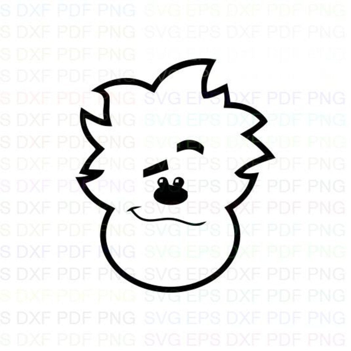 Wreckit_face_wreck_it_ralph Svg Outline Dxf Eps Pdf Png, Cricut ...