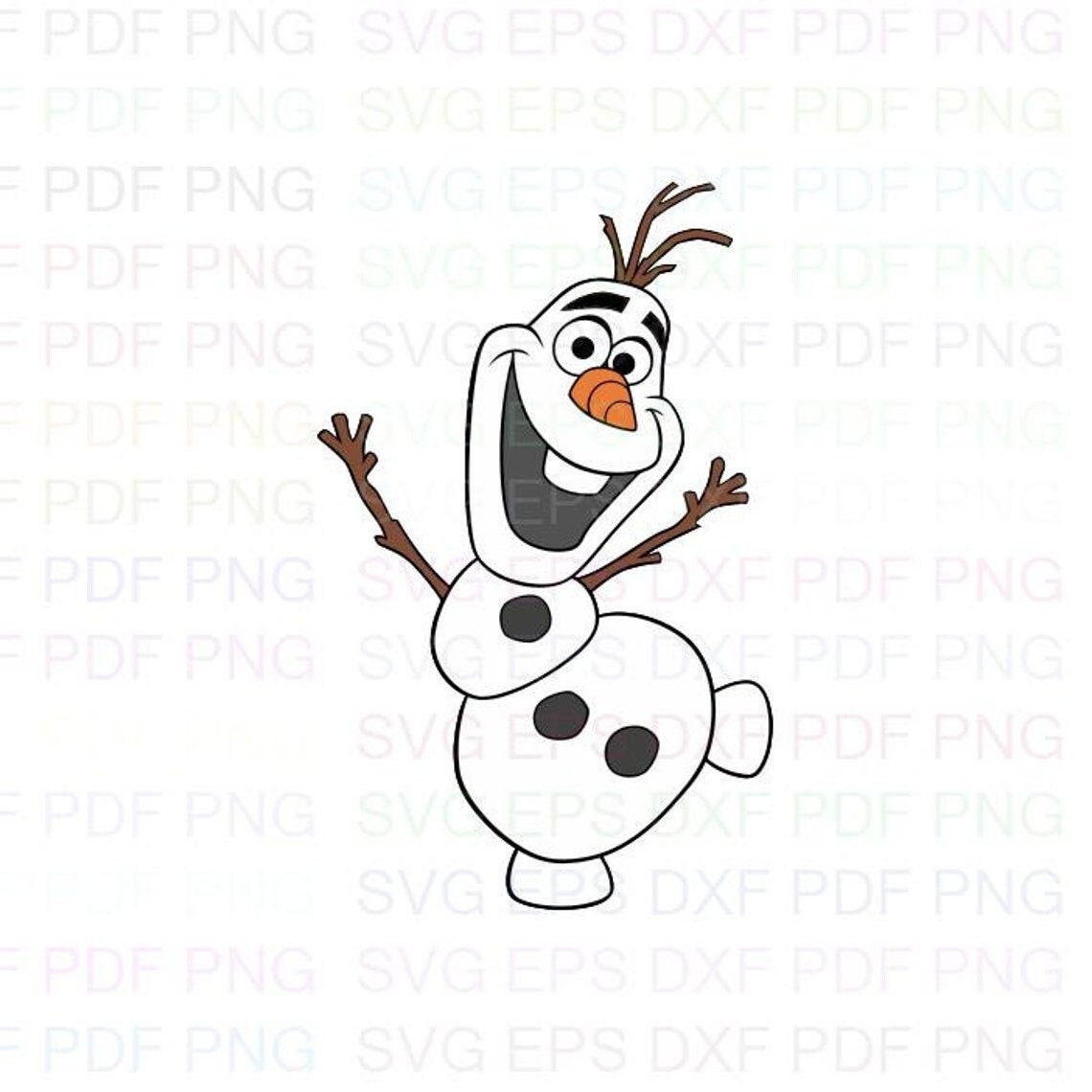 Frozen_olaf_dancing_4 Svg Dxf Eps Pdf Png, Cricut, Cutting File, Vector ...