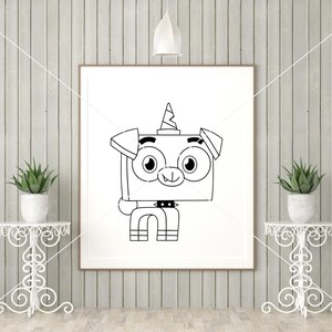Unikitty_puppycorn Svg Outline Dxf Eps Pdf Png, Cricut, Cutting File ...
