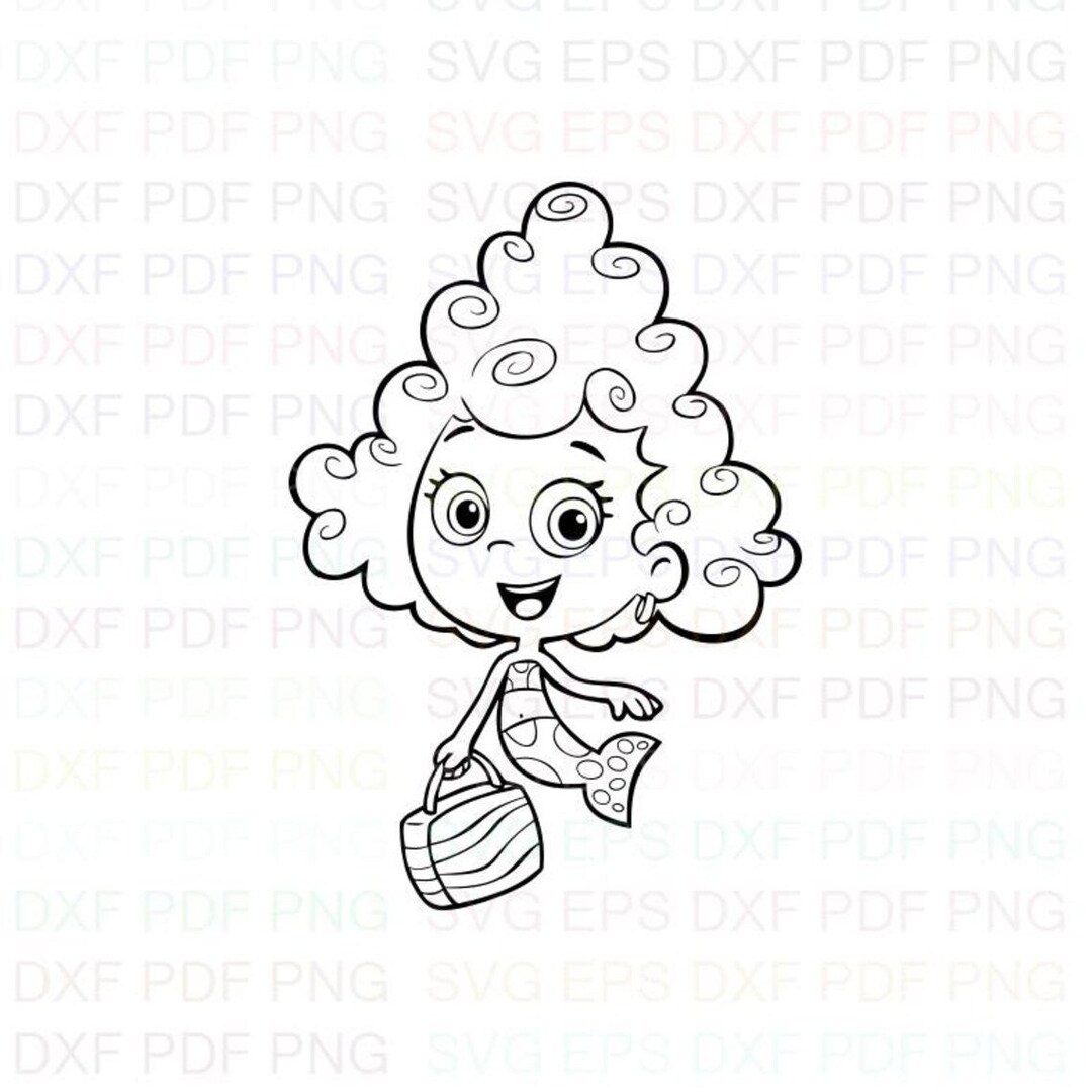 Deema_bubble_guppies Svg Outline Dxf Eps Pdf Png, Cricut, Cutting File ...