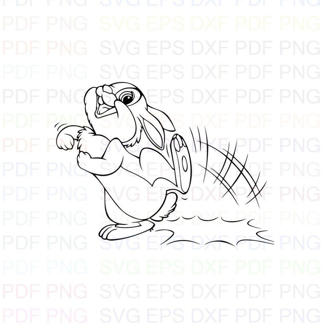 Thumper12_svg Svg Outline Dxf Eps Pdf Png, Cricut, Cutting File, Vector ...