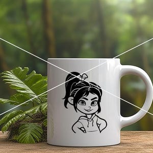 Vanellope_von_schweetz_princess_3_wreck_it_ralph Svg Outline Dxf Eps ...