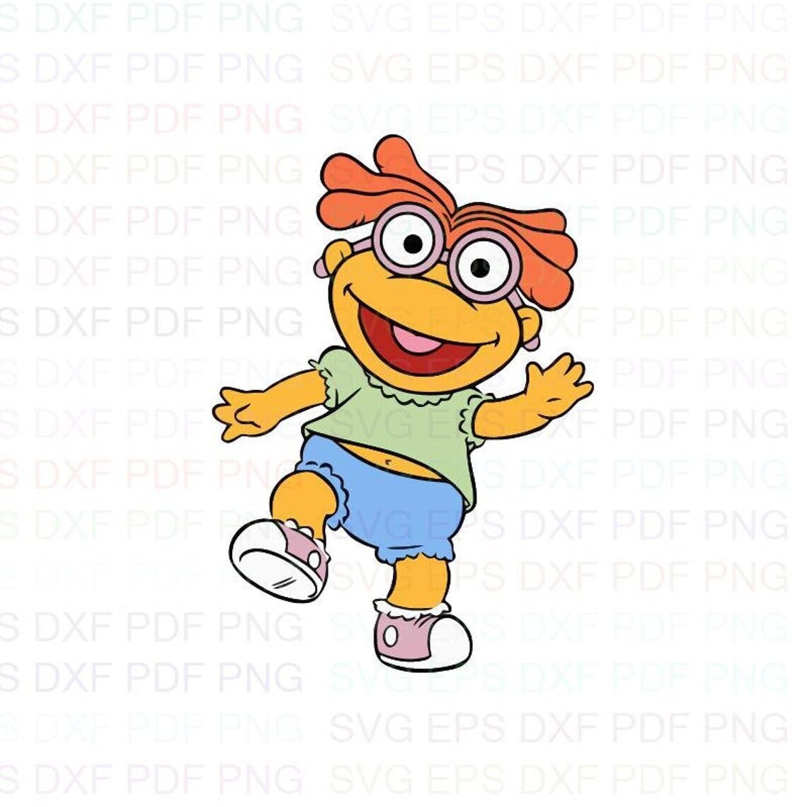 Skeeter_muppet_babies Svg Dxf Eps Pdf Png, Cricut, Cutting File, Vector ...