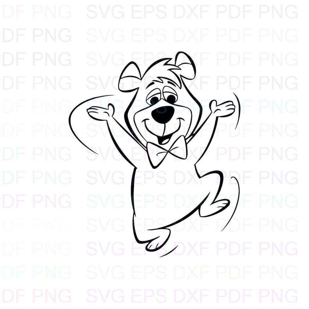 Boo_boo_yogi_bear Svg Outline Dxf Eps Pdf Png, Cricut, Cutting File ...