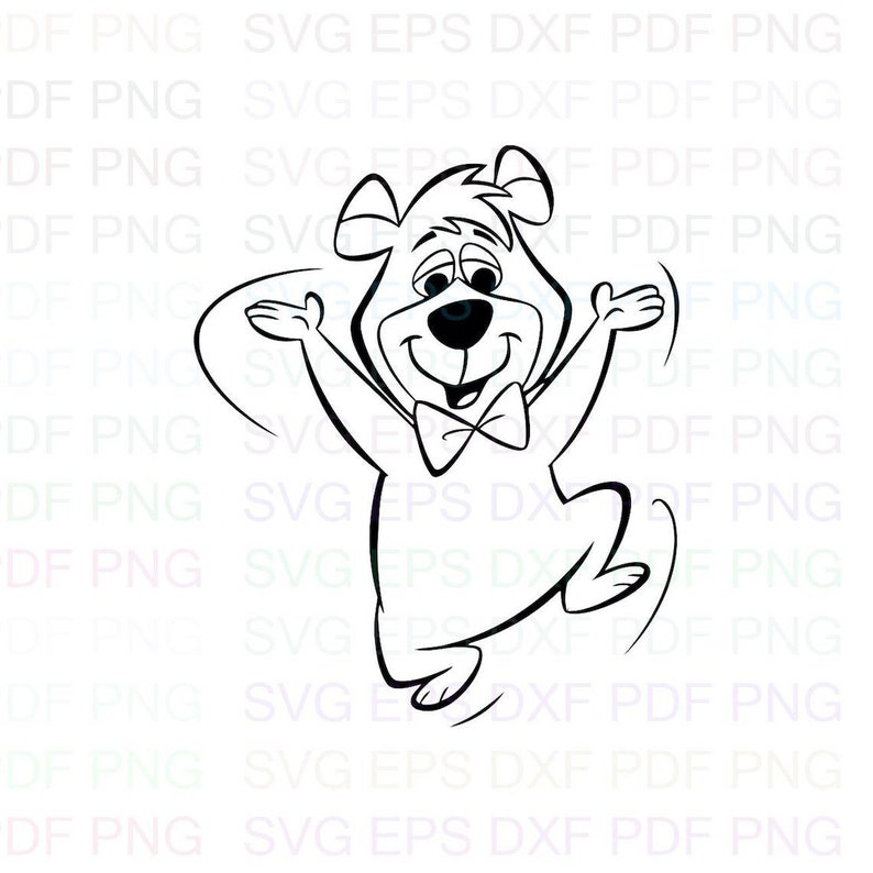Boo_boo_yogi_bear Svg Outline Dxf Eps Pdf Png, Cricut, Cutting File ...
