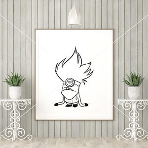 Despicable_me_evil_minion Svg Outline Dxf Eps Pdf Png, Cricut, Cutting ...