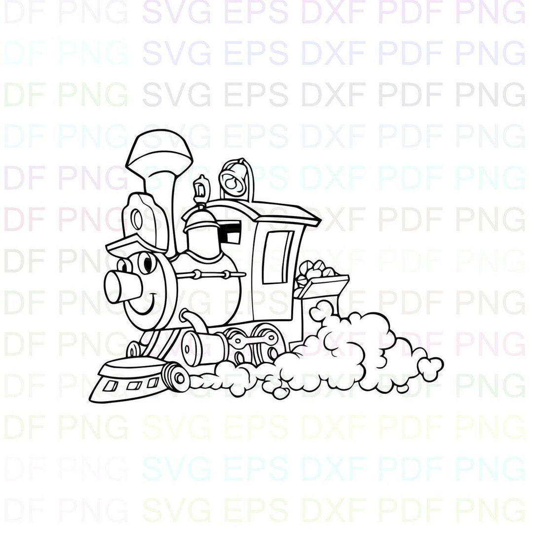 Dumbo_casey_junior_train Svg Outline Dxf Eps Pdf Png, Cricut, Cutting ...