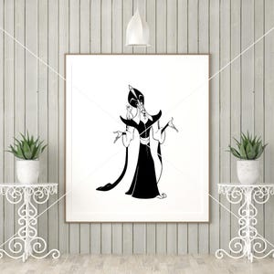 Jafar_2_aladdin Svg Outline Dxf Eps Pdf Png, Cricut, Cutting File ...