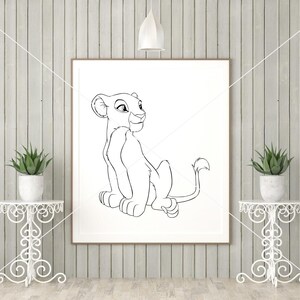 Nala_The_Lion_King_4 svg Umriss Dxf Eps Pdf Png, Cricut, Plotterdatei, Vektor, Clipart - Instant ...