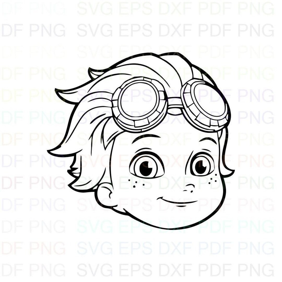 Rusty_rivets_face Svg Outline Dxf Eps Pdf Png, Cricut, Cutting File ...