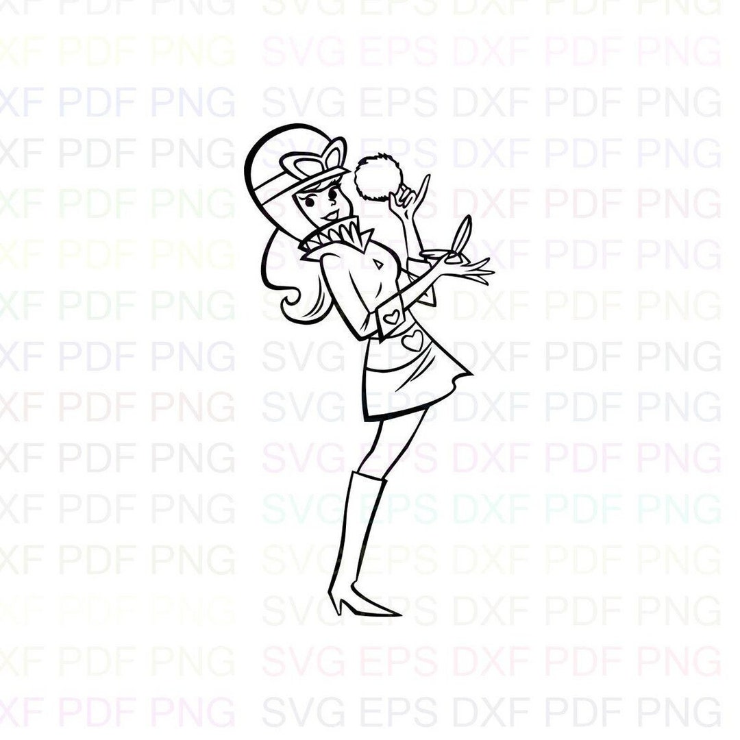 Penelope_pitstop_4_the_wacky_races Svg Outline Dxf Eps Pdf Png, Cricut ...