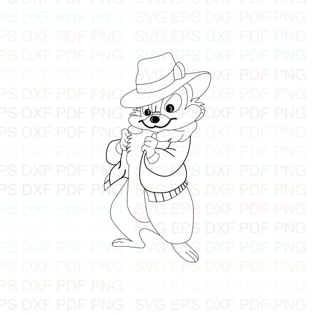 Alvin_and_the_chipmunks_06 Svg Outline Dxf Eps Pdf Png, Cricut, Cutting ...