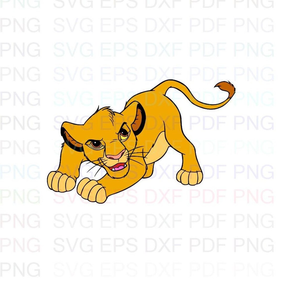 Simba_the_lion_king_7 Svg Dxf Eps Pdf Png, Cricut, Cutting File, Vector ...