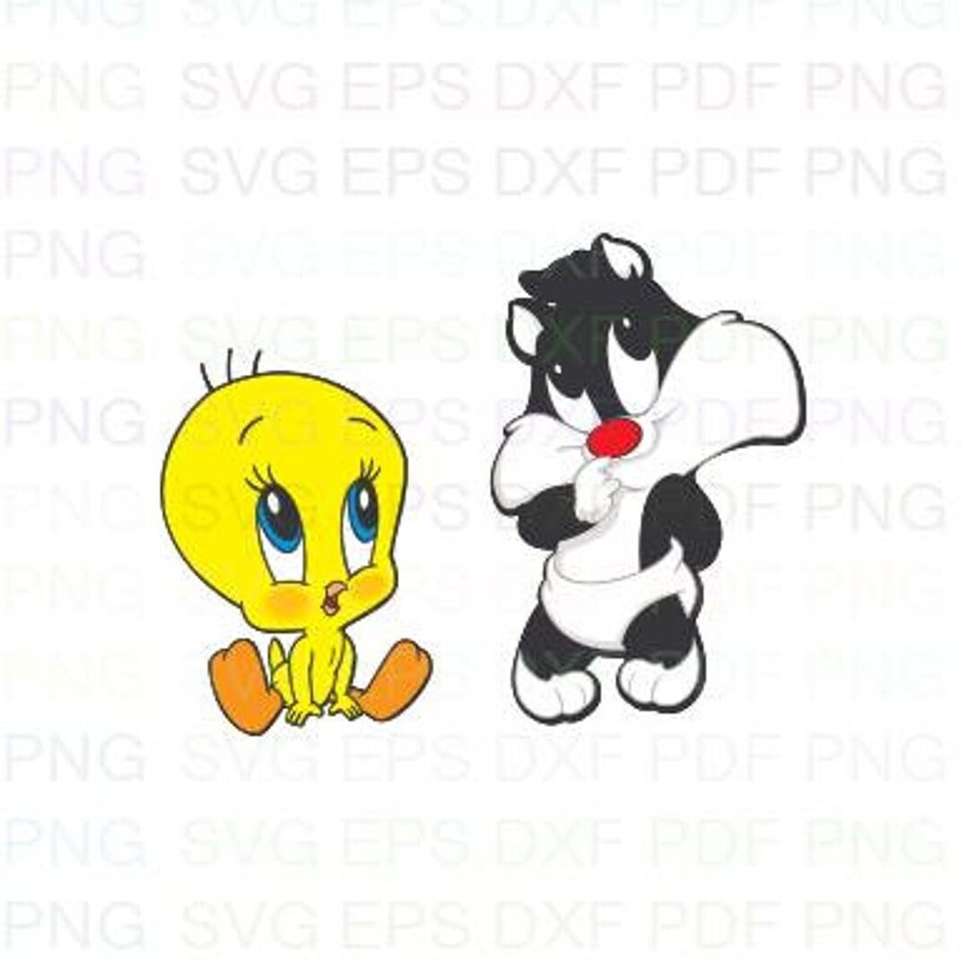 Sivestre_and_piolin_babys Svg Dxf Eps Pdf Png, Cricut, Cutting File ...