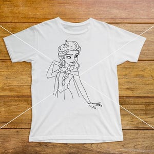 Frozen_elsa Svg Outline Dxf Eps Pdf Png, Cricut, Cutting File, Vector ...