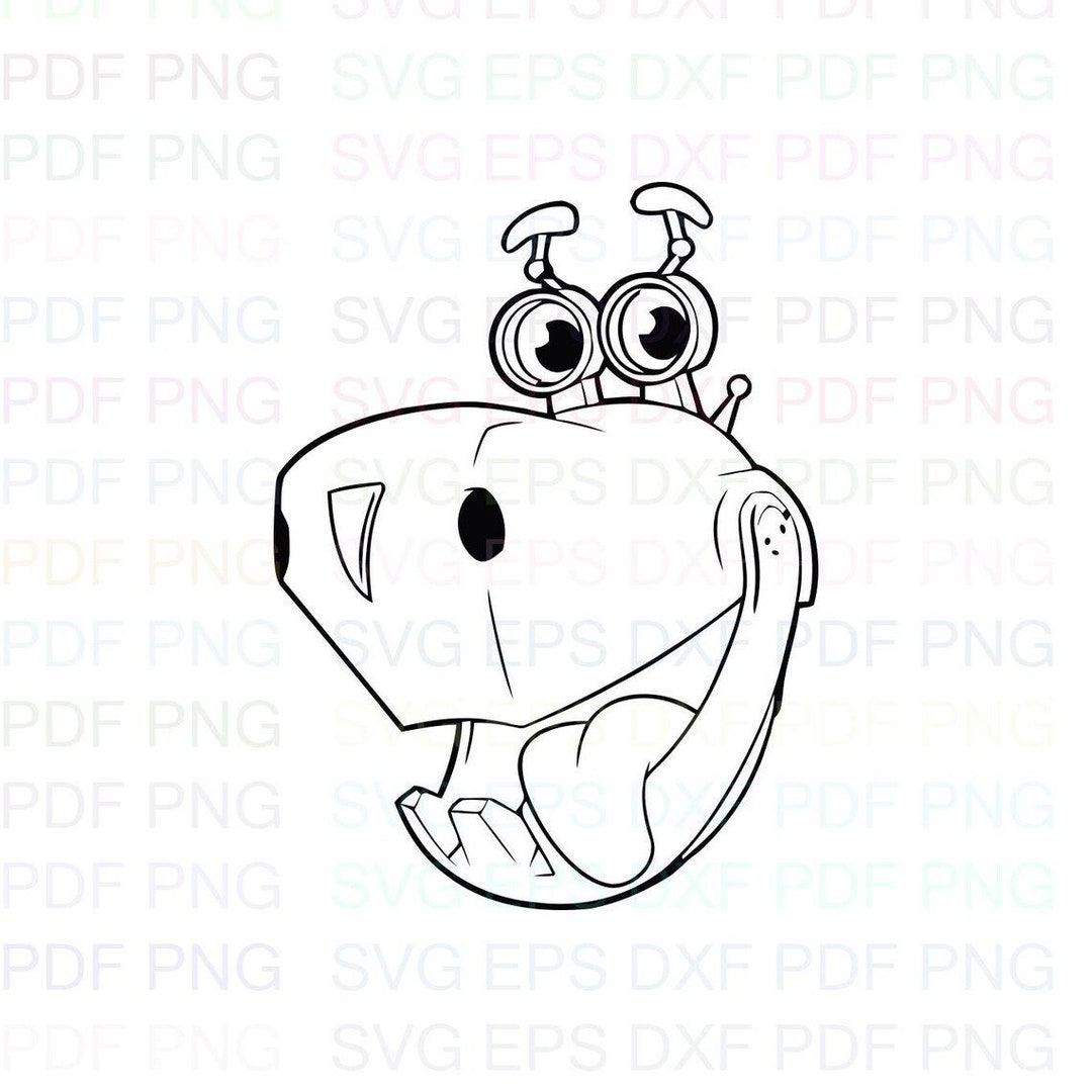 Botasaur_rusty_rivets Svg Outline Dxf Eps Pdf Png, Cricut, Cutting File ...