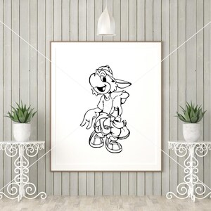 Jose_carioca_dancing_saludos_amigos Svg Outline Dxf Eps Pdf Png, Cricut ...