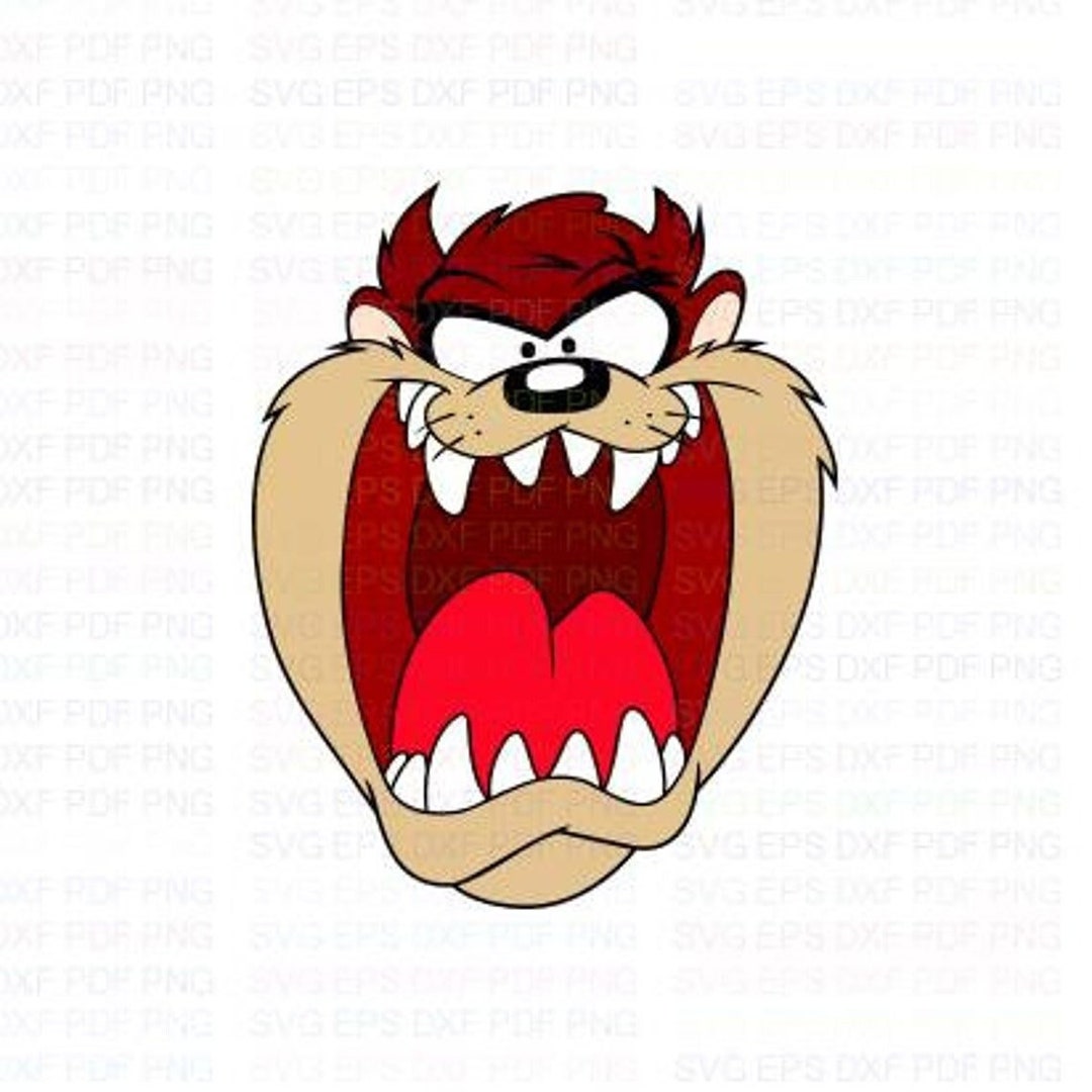 Taz_face_2 Svg Dxf Eps Pdf Png, Cricut, Cutting File, Vector, Clipart ...