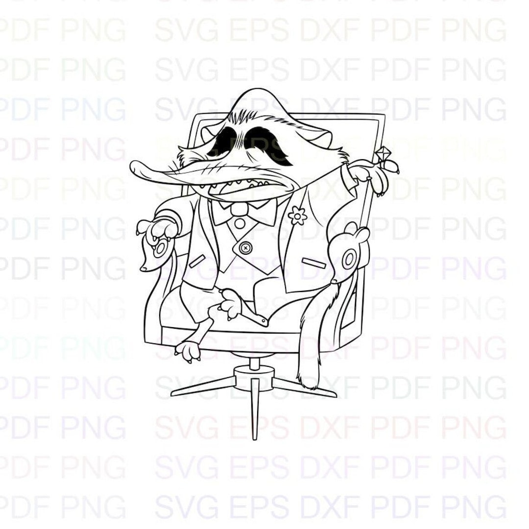 Mr_big_zootopia Svg Outline Dxf Eps Pdf Png, Cricut, Cutting File ...