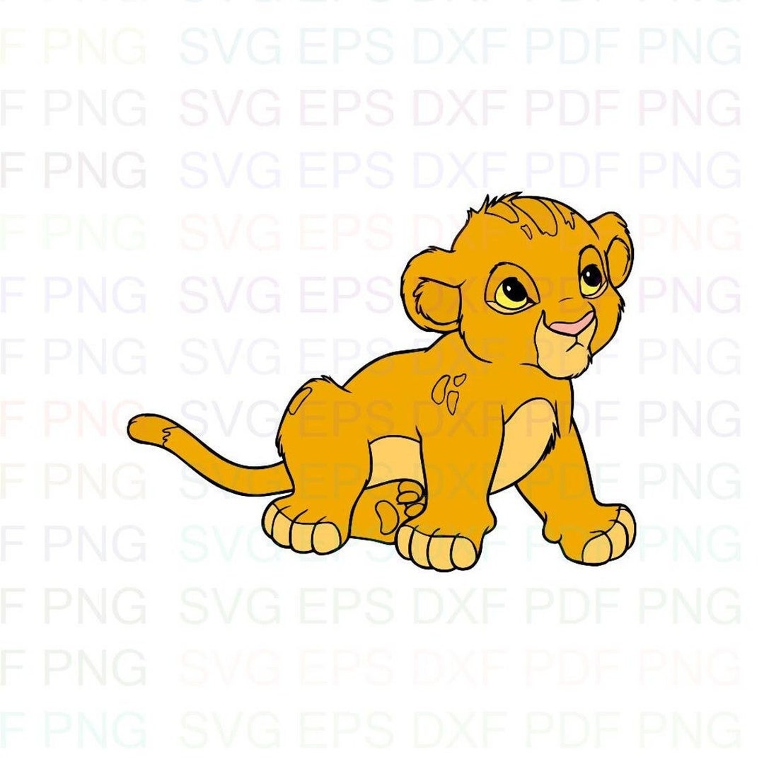 Simba_baby_the_lion_king Svg Dxf Eps Pdf Png, Cricut, Cutting File ...